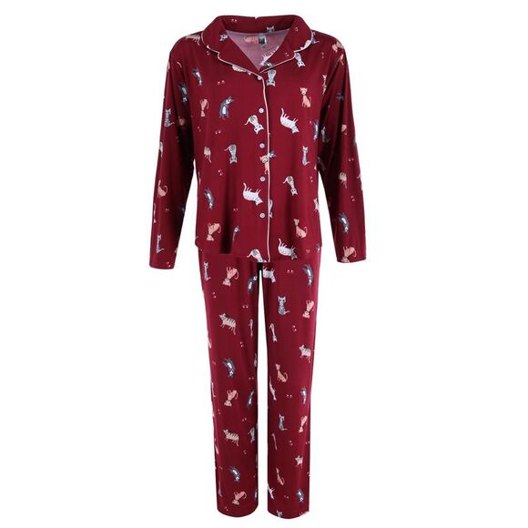 Pj Couture | Intimates & Sleepwear | Pj Couture Womens Cat Print Notch ...